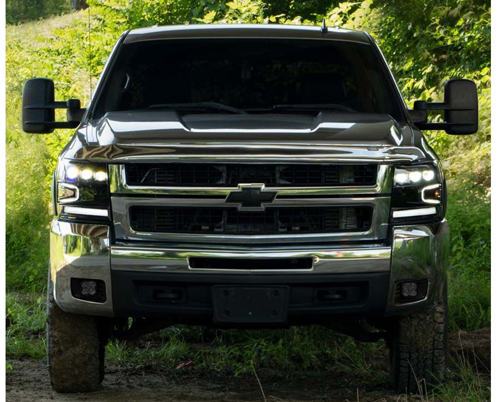 Form LED Projector Headlights, Pair, For 2007-2013 Chevrolet Silverado