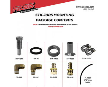FASS Fuel Systems Diesel Fuel Bulkhead/Viton Suction Tube Kit (STK-1005)